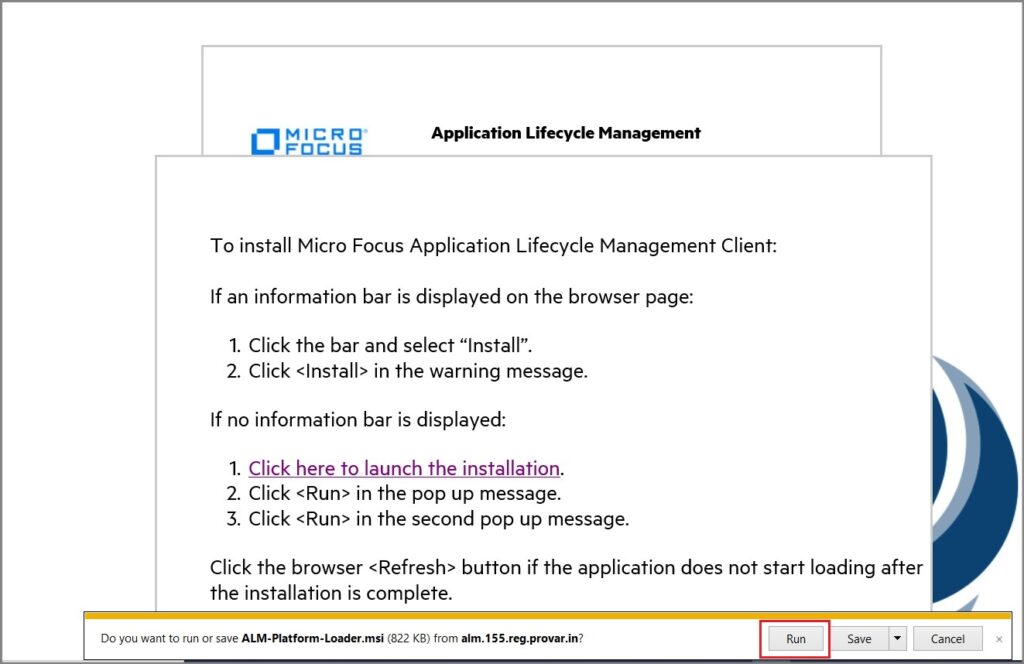 Micro Focus Application Lifecycle Management (ALM) | Provar Documentation