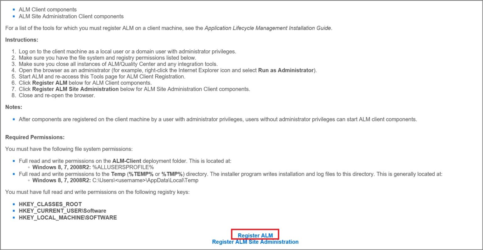 Micro Focus Application Lifecycle Management (ALM) | Provar Documentation