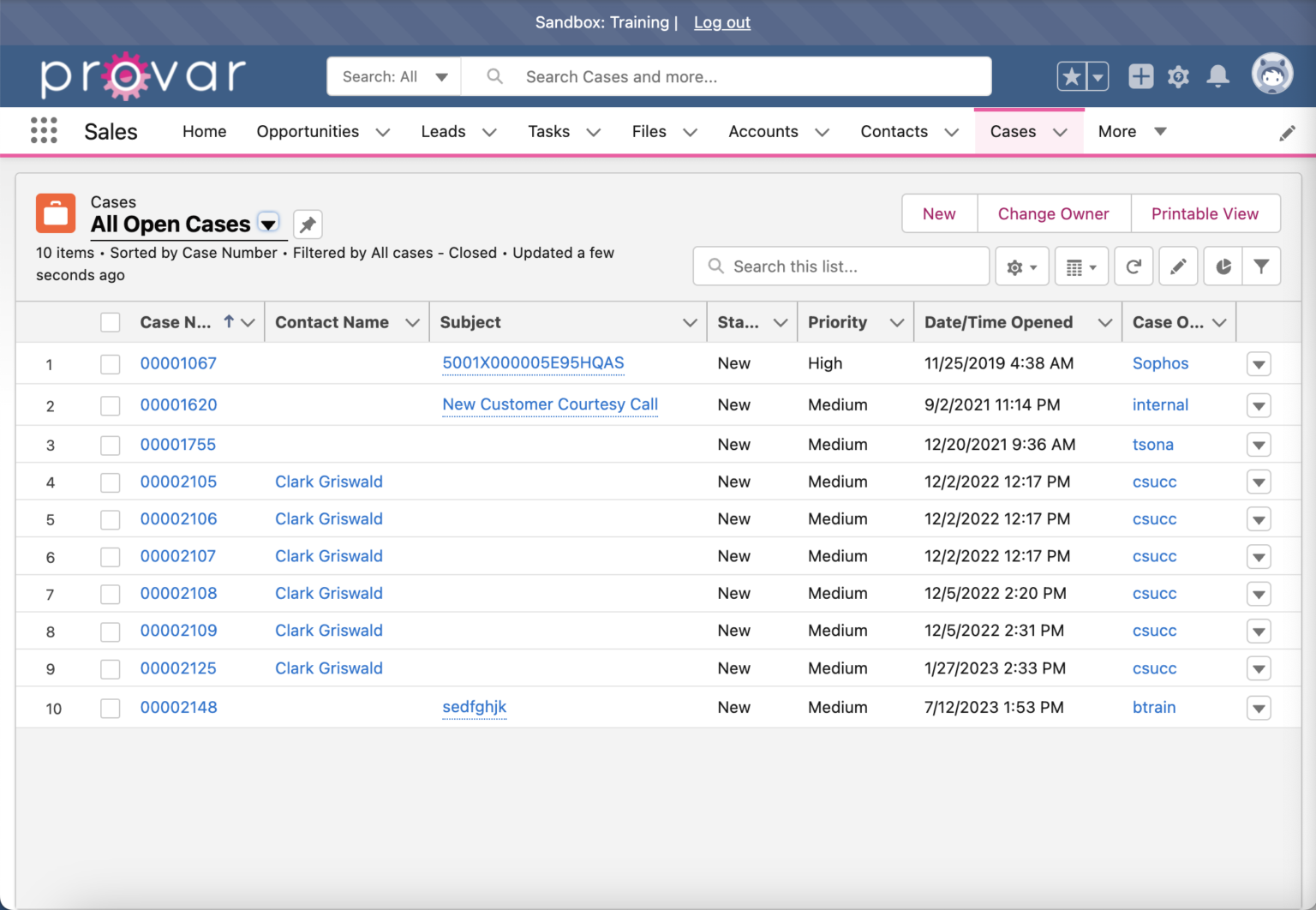 List and Table Testing | Provar Documentation