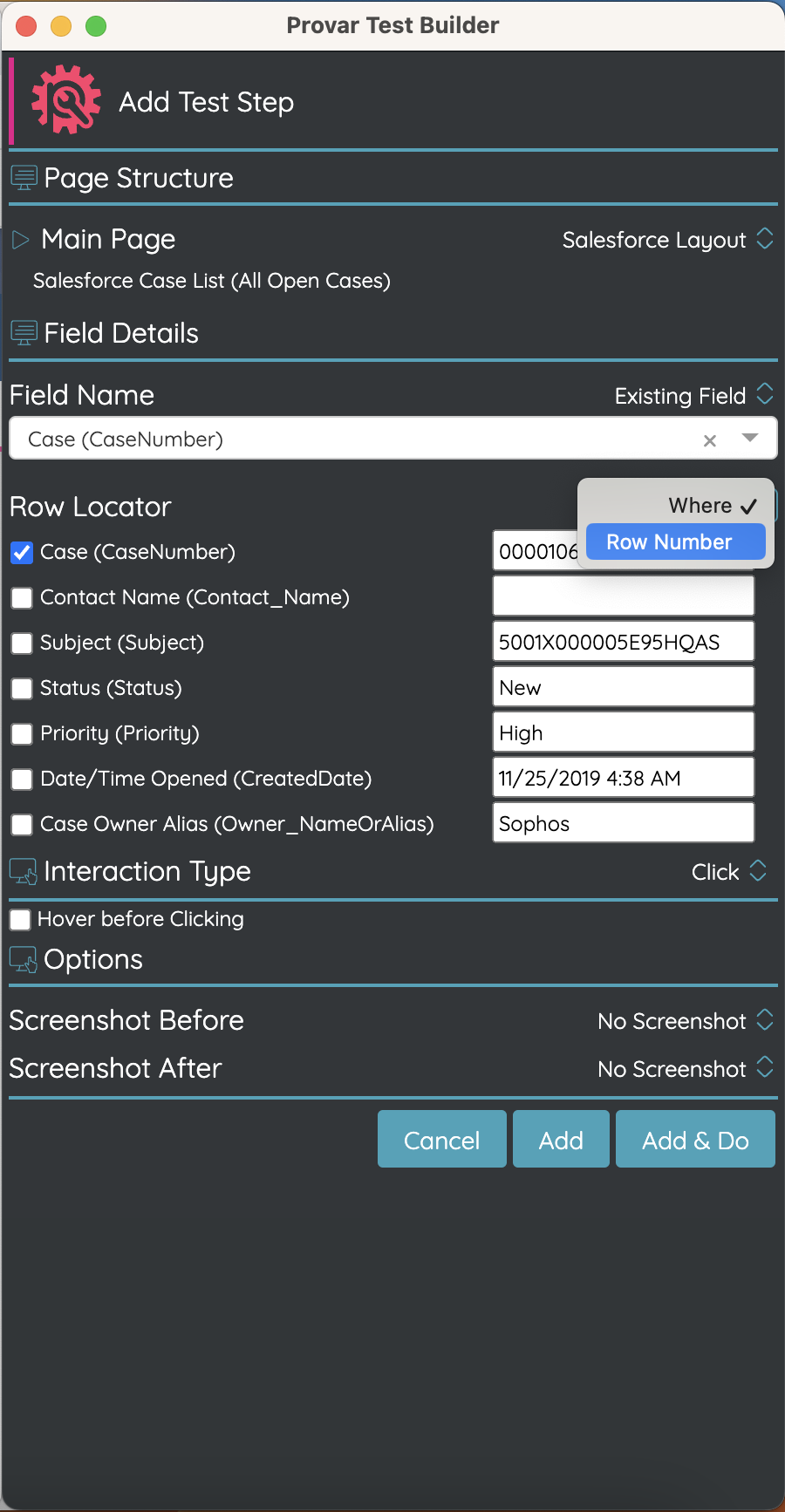 List and Table Testing | Provar Documentation