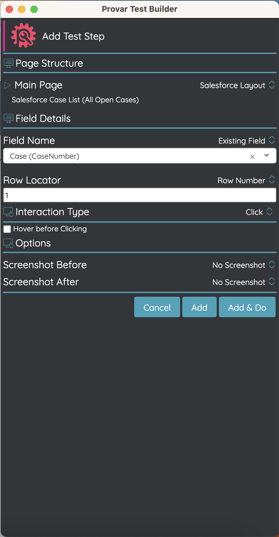 List and Table Testing | Provar Documentation