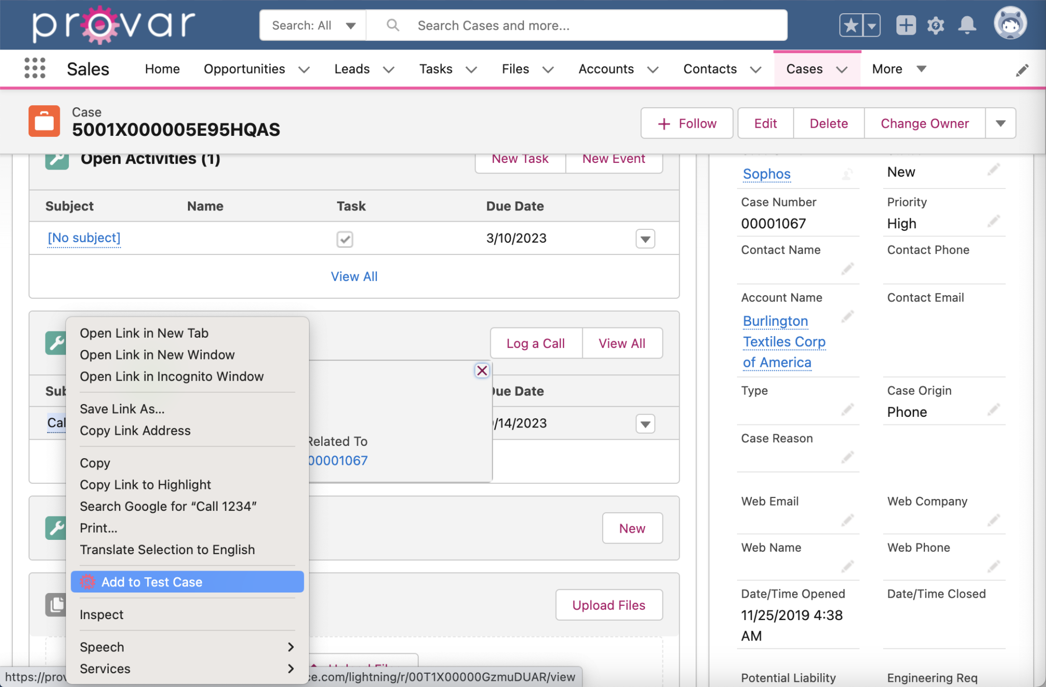 List and Table Testing | Provar Documentation