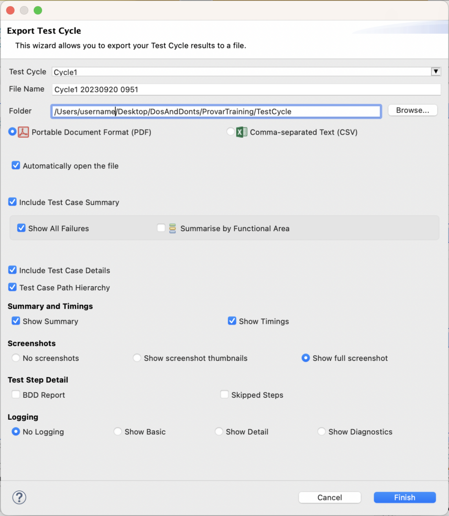 Test Cycles | Provar Documentation