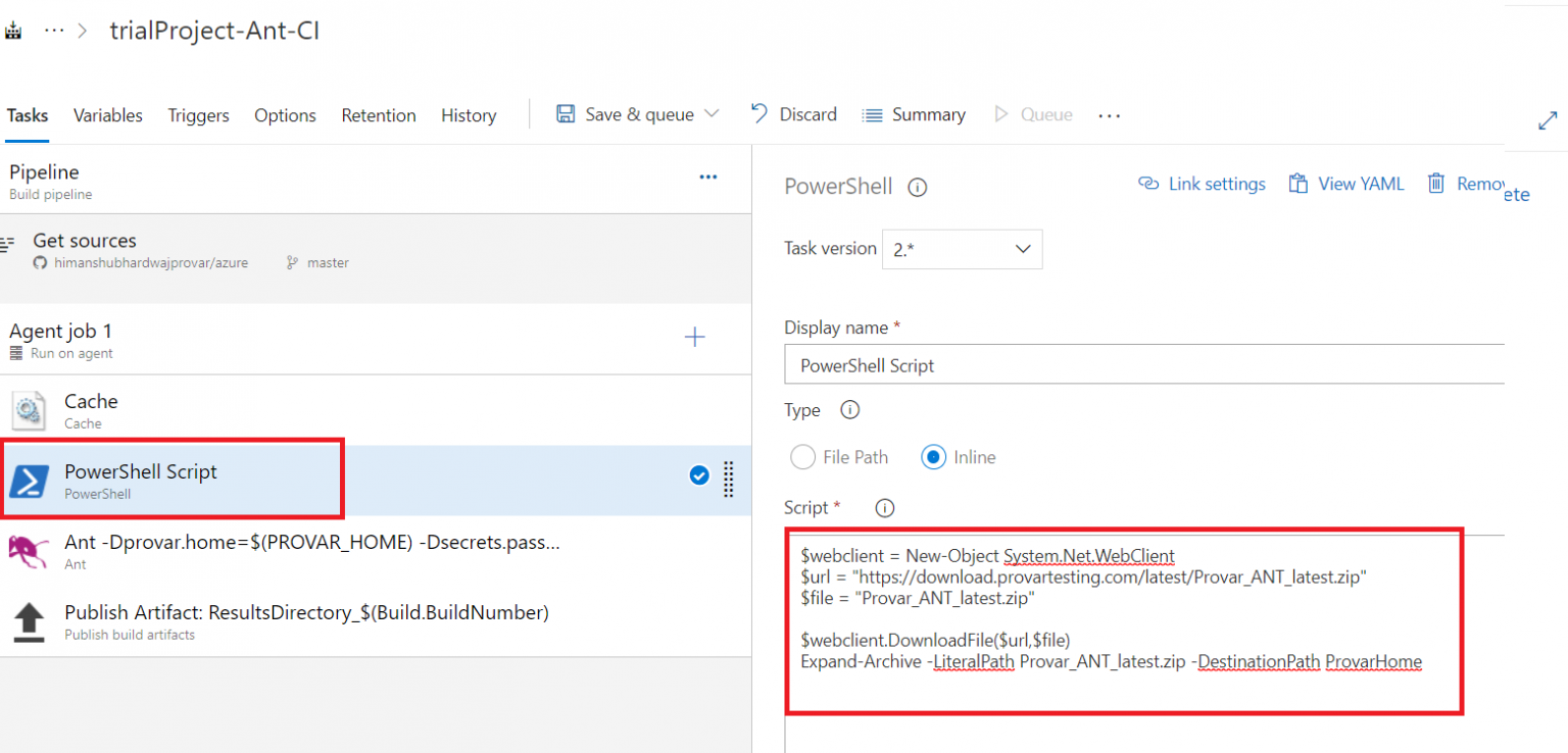 Running A Provar Ci Task In Azure Devops Pipelines Provar