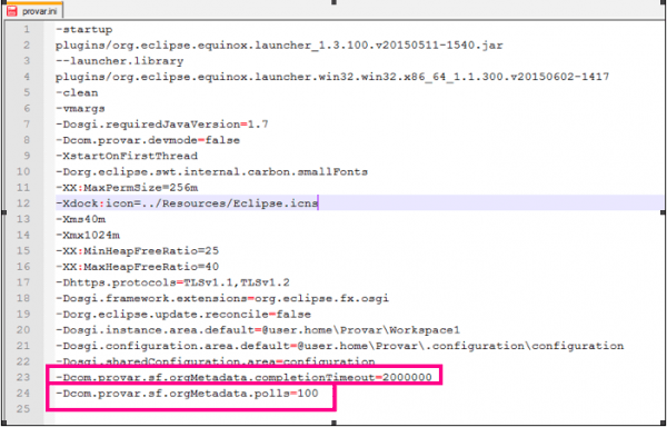 Resolving Metadata Timeout Errors | Provar Documentation