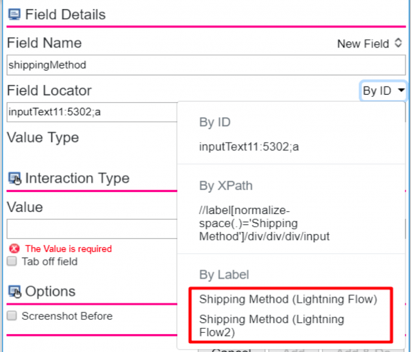 Label Locator Strategies | Provar Documentation