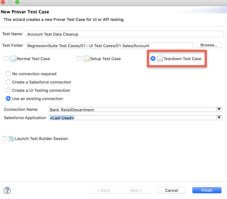 Setup and Teardown Test Cases | Provar Documentation