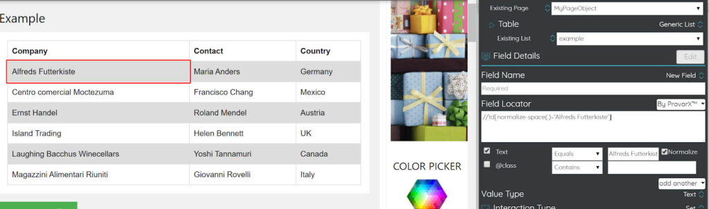 Custom Table Mapping,Table HTML | Provar Documentation