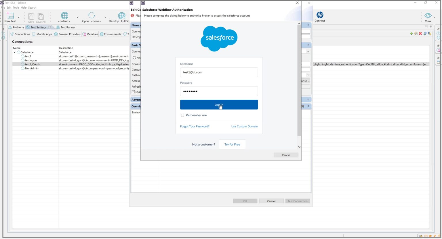 Adding a Salesforce OAuth(Web Flow) Connection | Provar Documentation