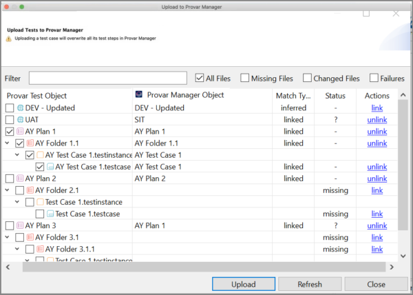 Provar Manager Filters Provar Documentation