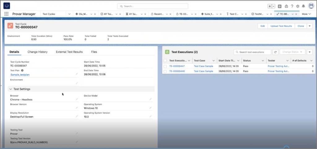 Test Execution Reporting Provar Documentation