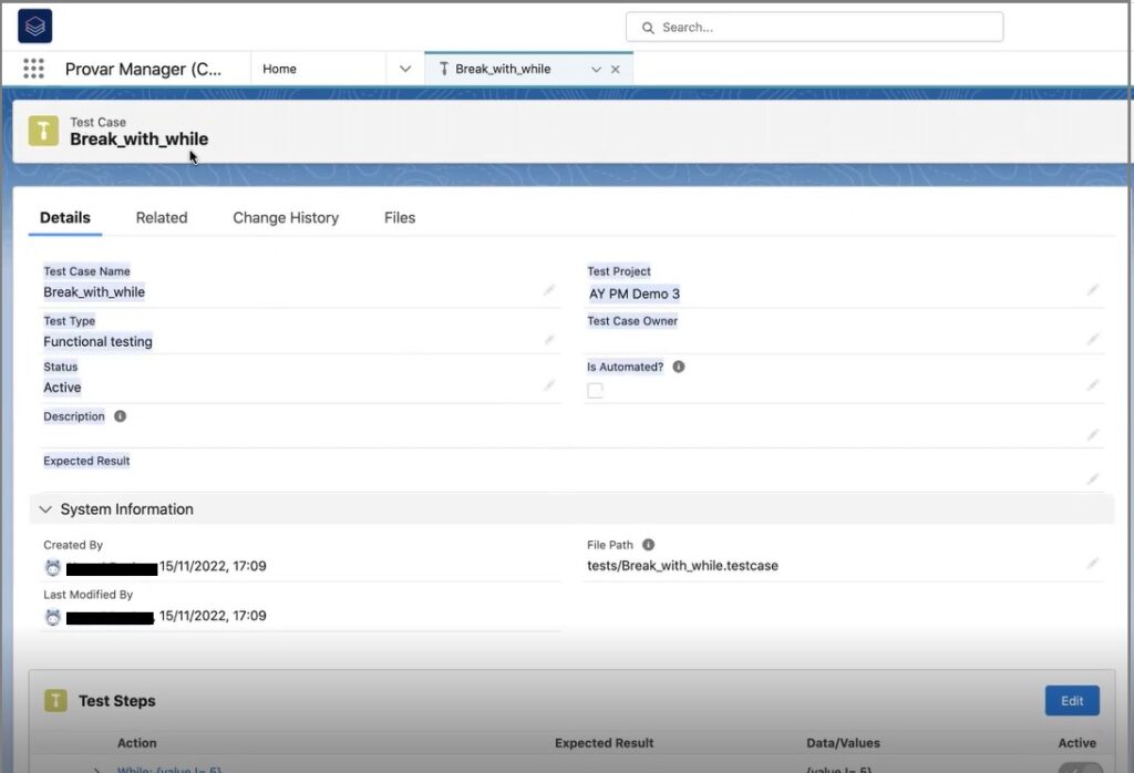 Uploading Test Steps In Provar Manager Provar Documentation