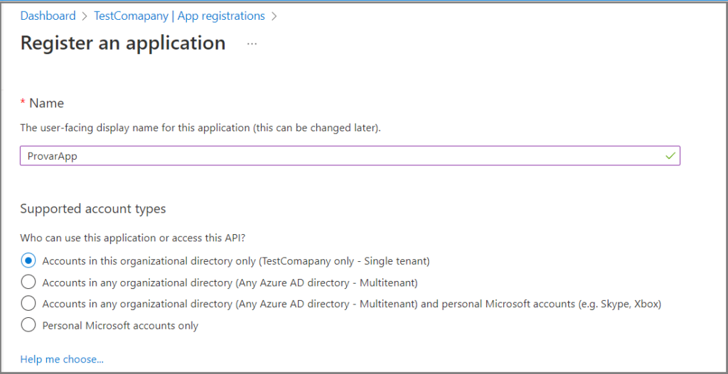 App Configuration For Microsoft Connection In Ms Portal For Oauth 20 2662