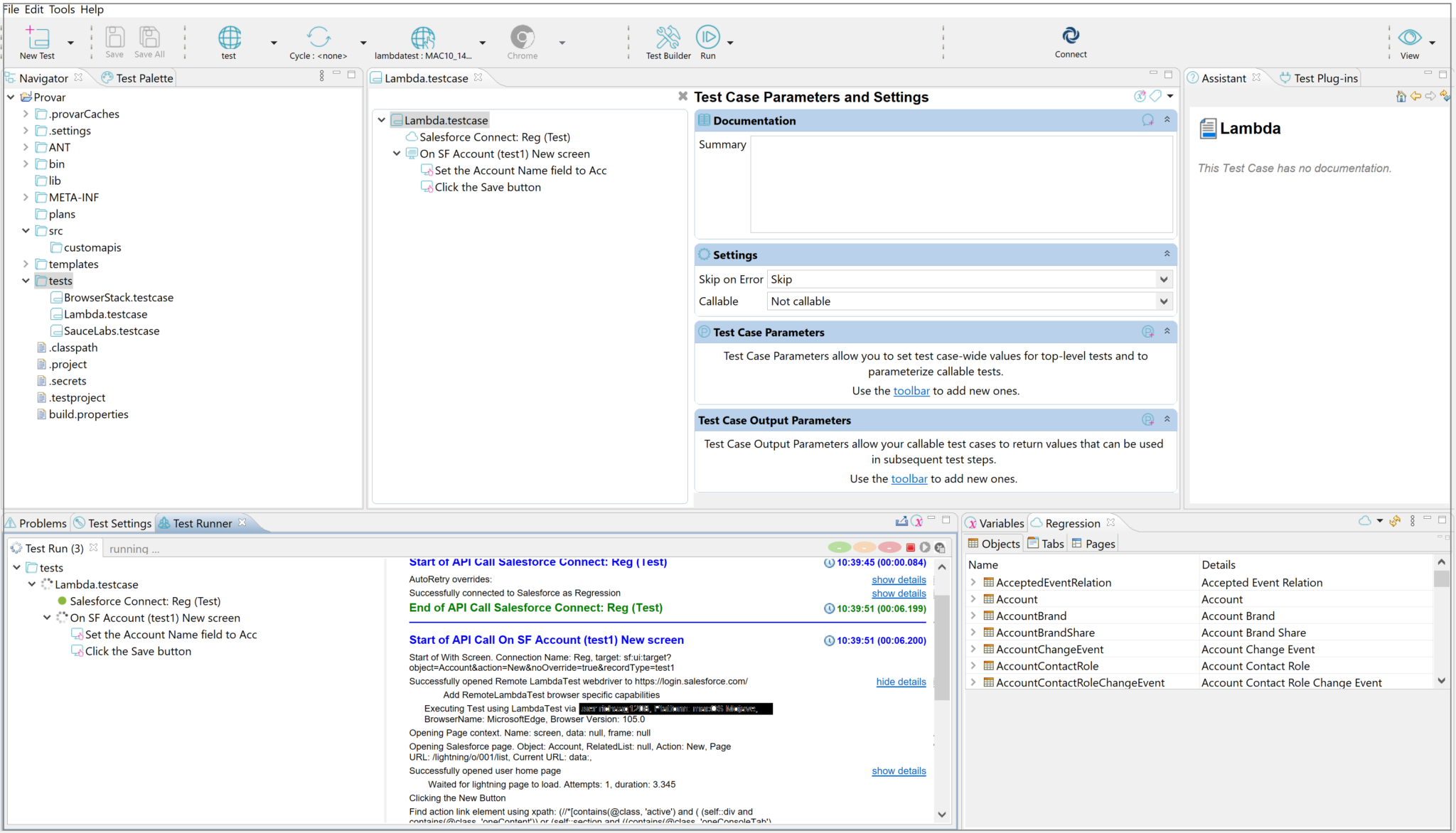 Integrating with LambdaTest | Provar Documentation