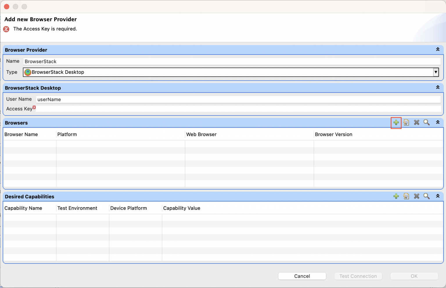 BrowserStack Desktop Configuration | Provar Documentation