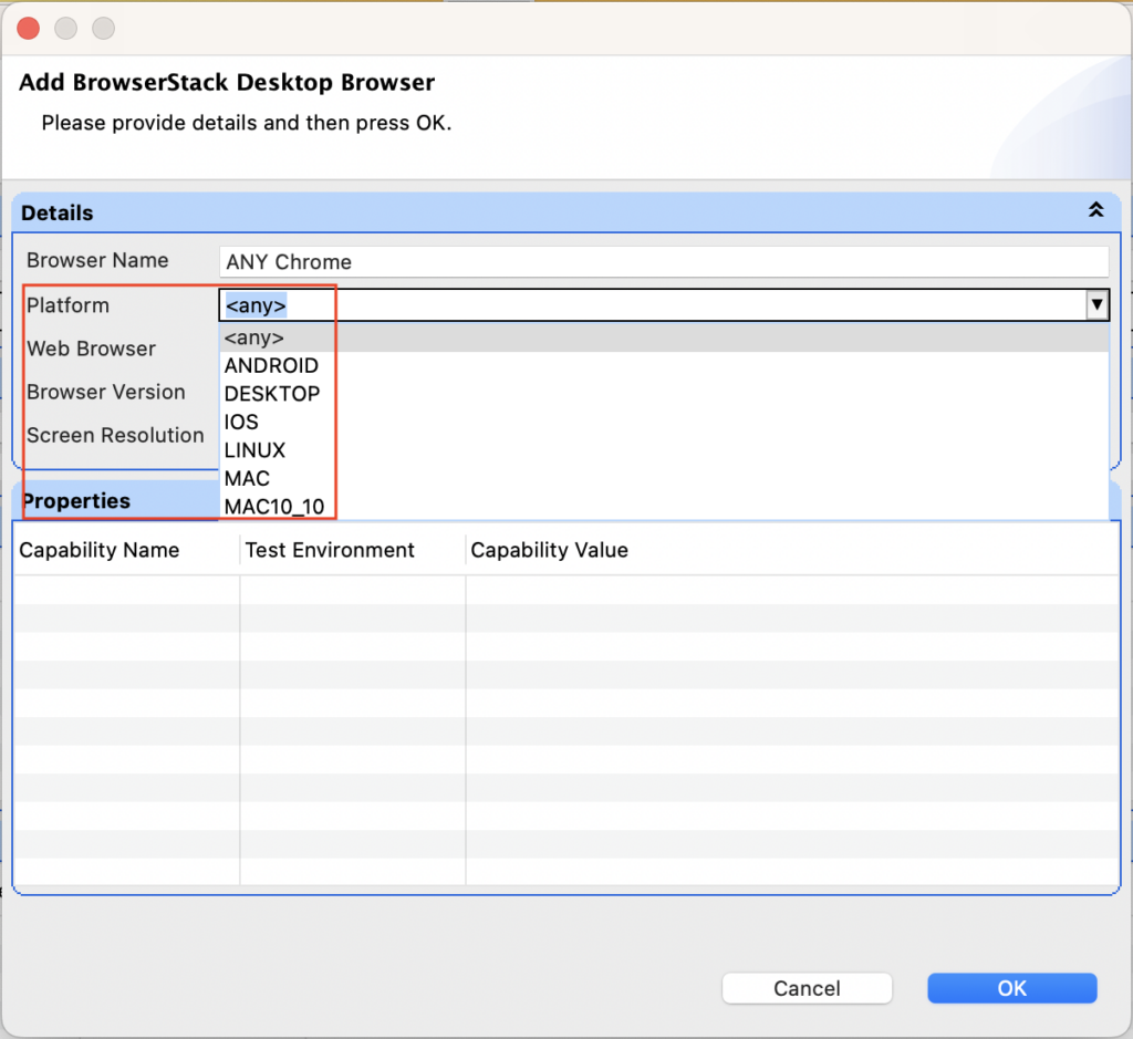 Browserstack Desktop Configuration Provar Documentation