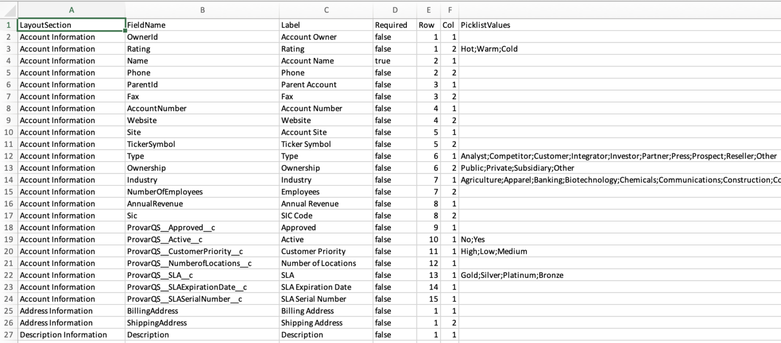 Extract and Assert Salesforce Layout | Provar Documentation