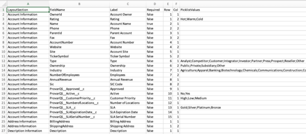 Extract Salesforce Layout | Provar Documentation