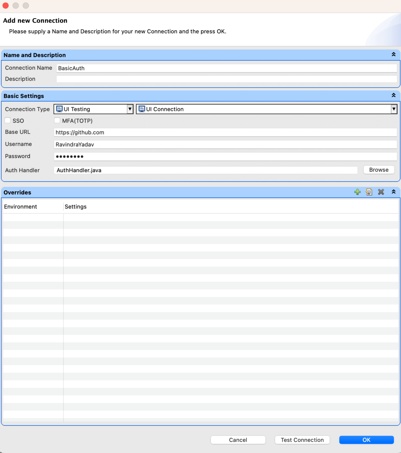 Authentication For Basic Ui Login Provar Documentation