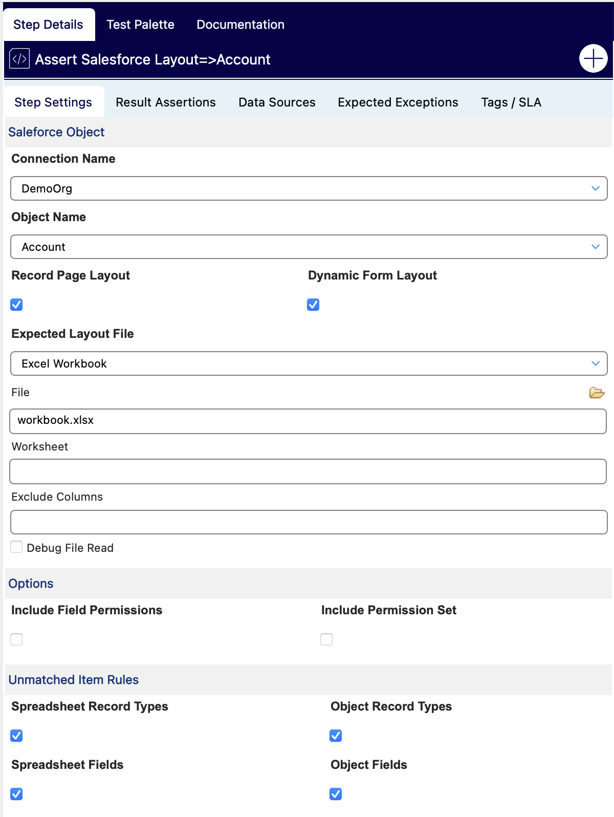 Automation V3: Assert Salesforce Layout | Provar Documentation